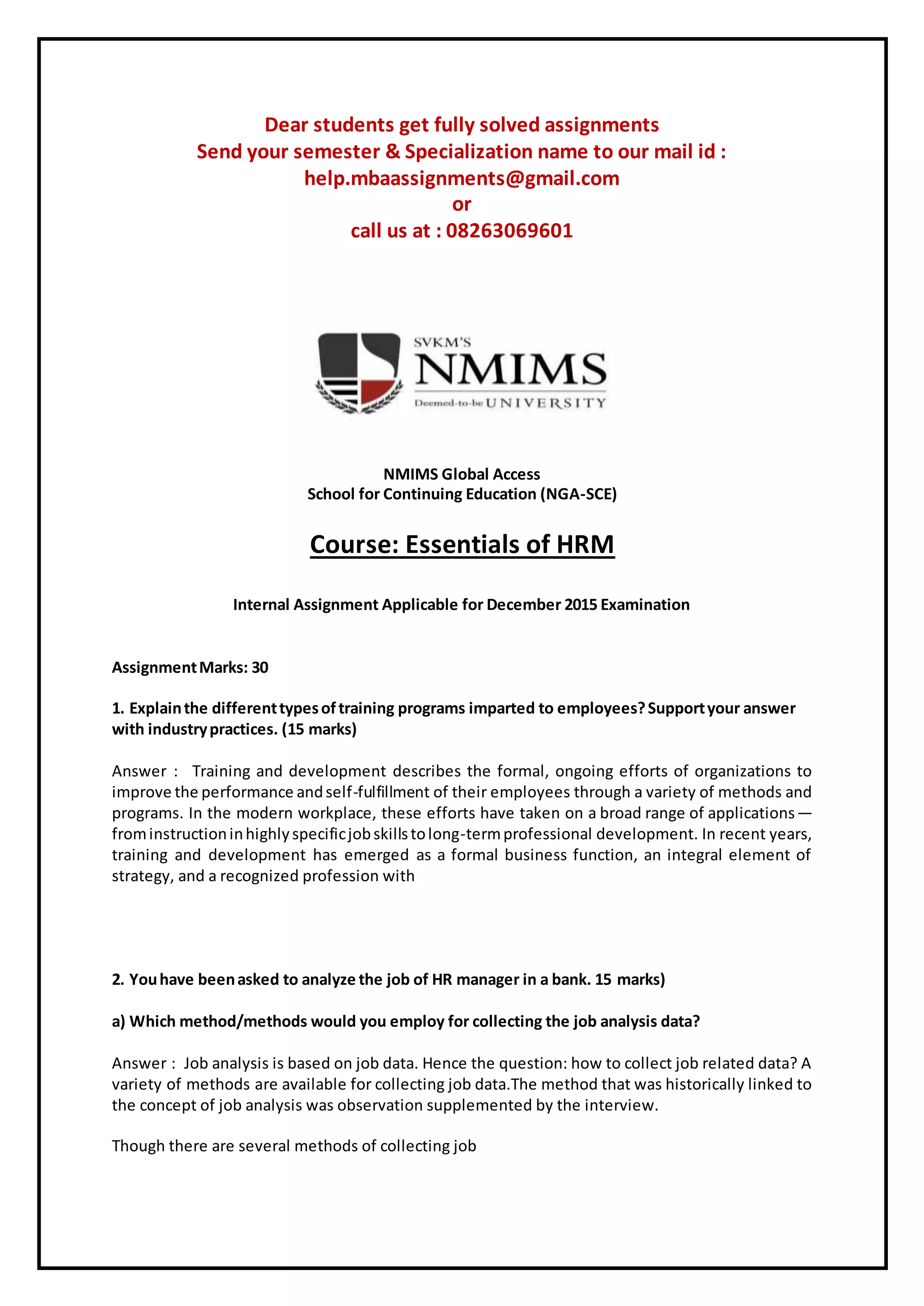 Essentials of hrm | DOCX