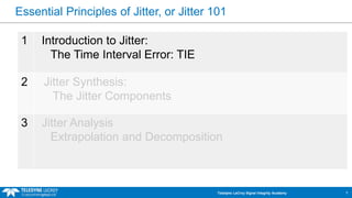 Essentials of jitter part 1 The Time Interval Error: TIE | PDF