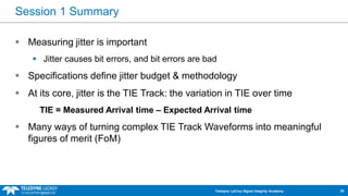 Essentials of jitter part 1 The Time Interval Error: TIE | PDF