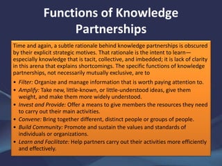 Essentials of Knowledge Partnerships | PPTX