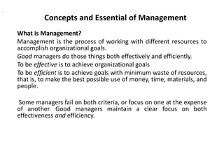 Essentials of management | PPTX