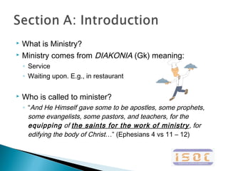 Essentials of ministry | PPT