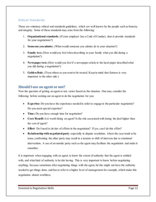 Essentials of negotiation skills | DOCX
