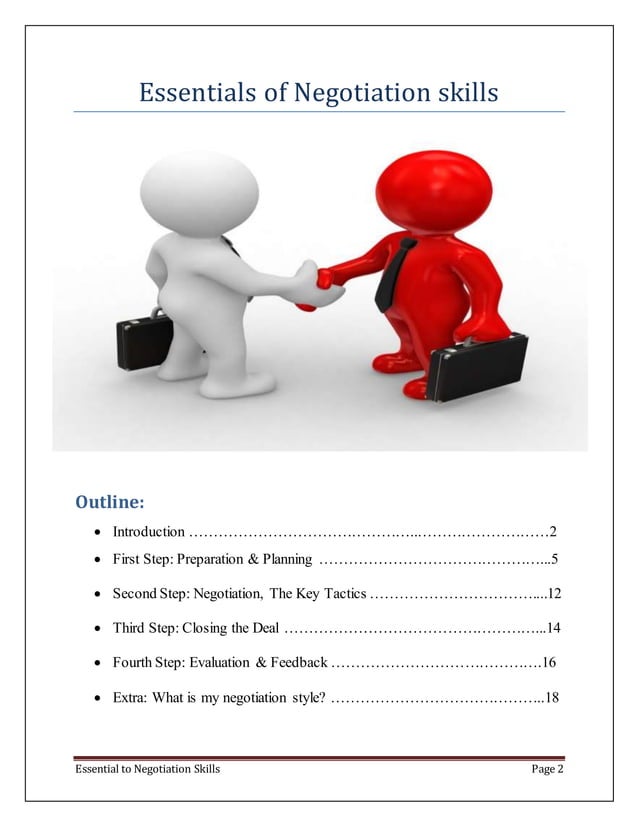 Essentials of negotiation skills | PDF
