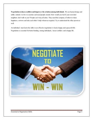 Essentials of negotiation skills | DOCX