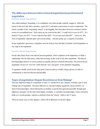 Essentials of negotiation skills | DOCX