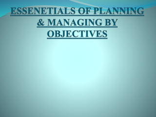 Essentials Of Planing | PPTX