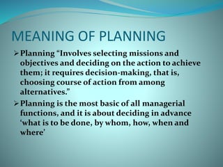Essentials Of Planing | PPTX