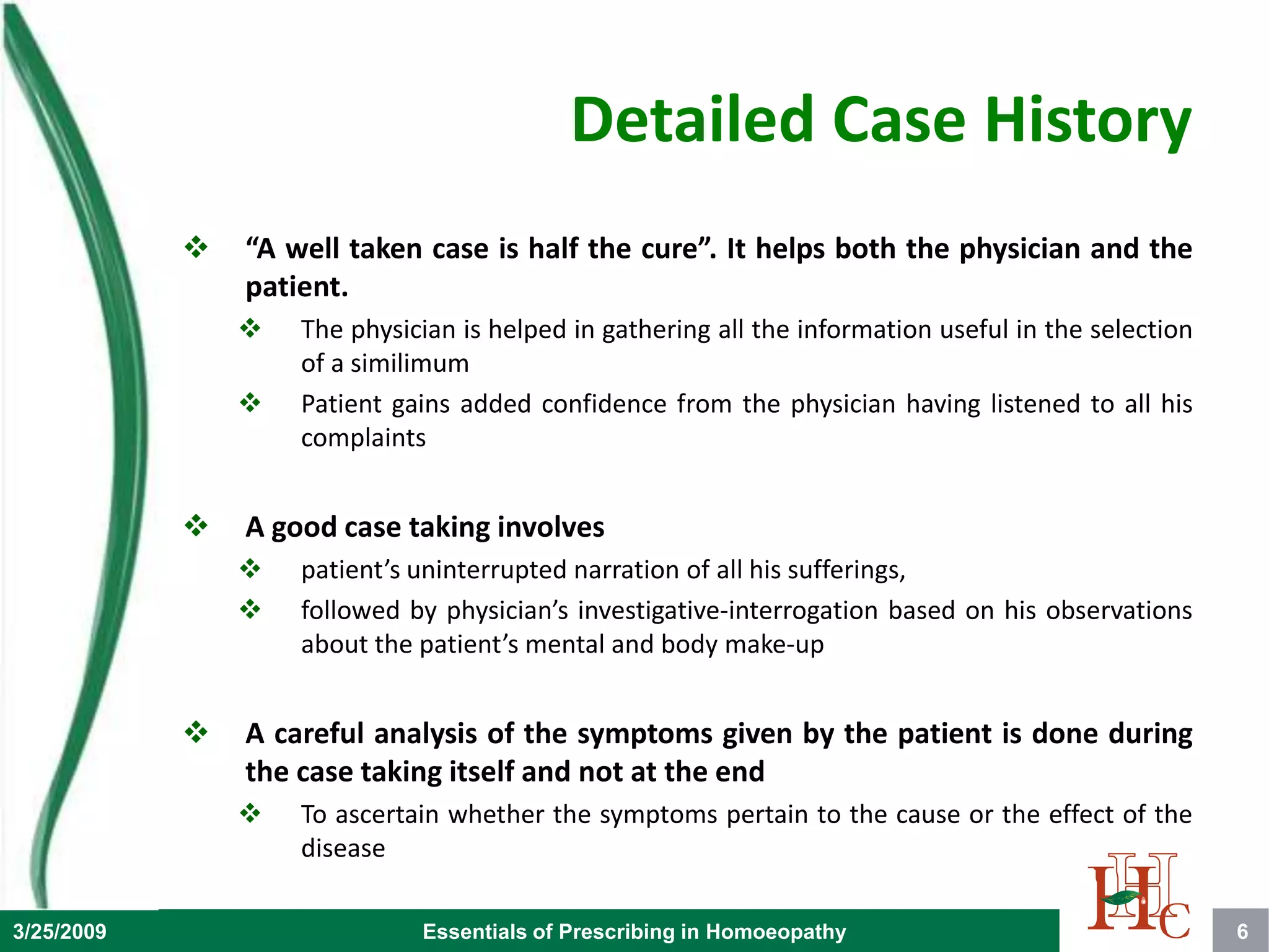 Essentials Of Prescribing In Homoeopathy | PPTX