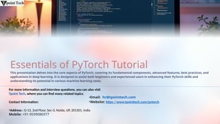 Essentials of PyTorch Tutorial .pptx