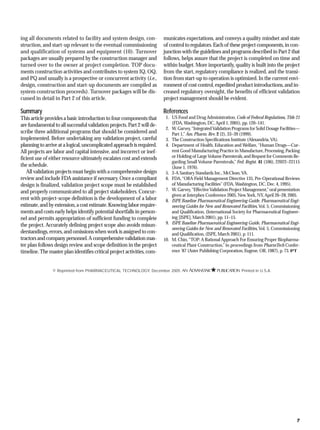 Essentials of Validation Project Management - Part 1 | PDF ...