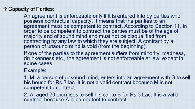 Essentials of valid contract | PPT