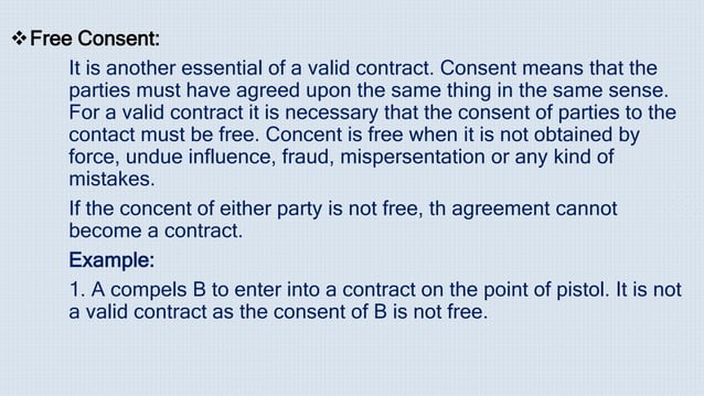 Essentials of valid contract | PPT