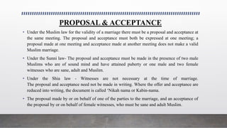 Essentials of valid muslim marriage | PPTX