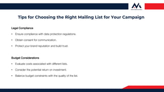 Essential Steps for Selecting a Highly Effective Mailing List.pptx ...