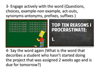 Essential strategies for teaching vocabulary | PPTX
