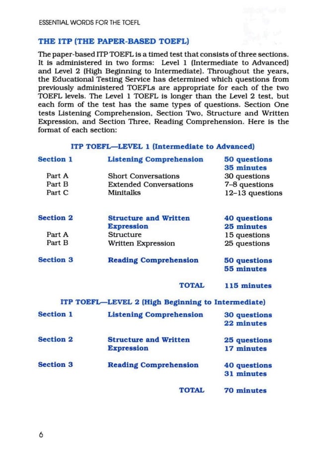 Essentials words for TOEFL.pdf Para estudiar | PDF