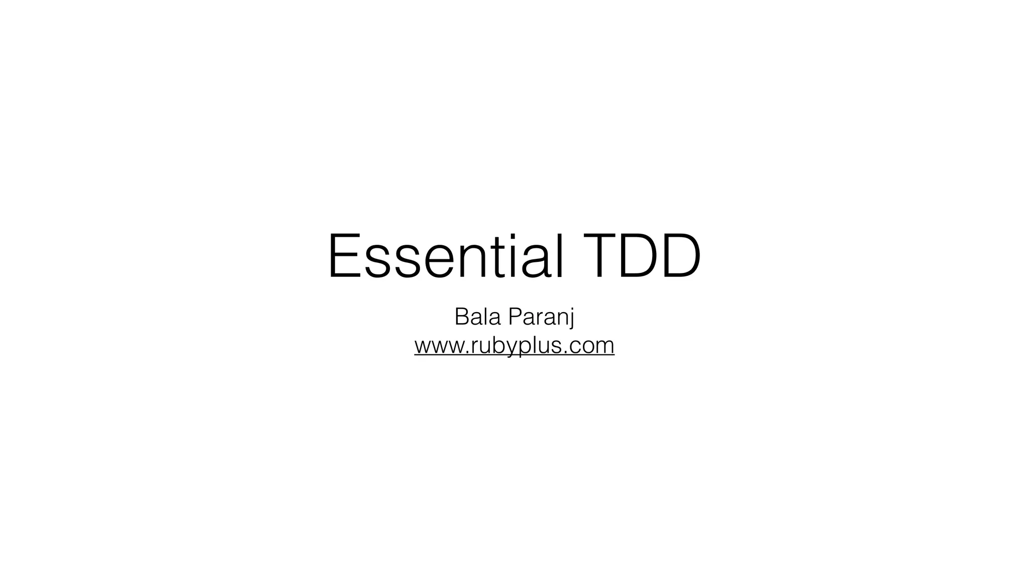 Essential tdd lesson-brief-intro-tdd | PPT | Free Download