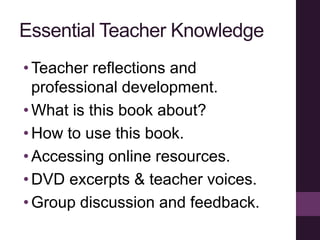 Essential teacher knowledge harmer | PPTX