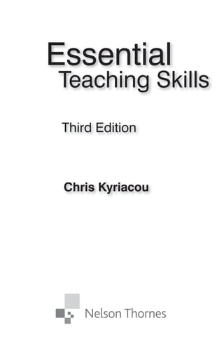 Essential teaching skills | PDF