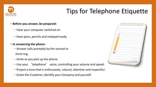 Essential Telephone Etiquette Tips | PPTX