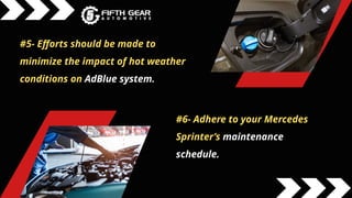 Essential Tips For Keeping Your Mercedes Sprinter’s AdBlue Warning ...