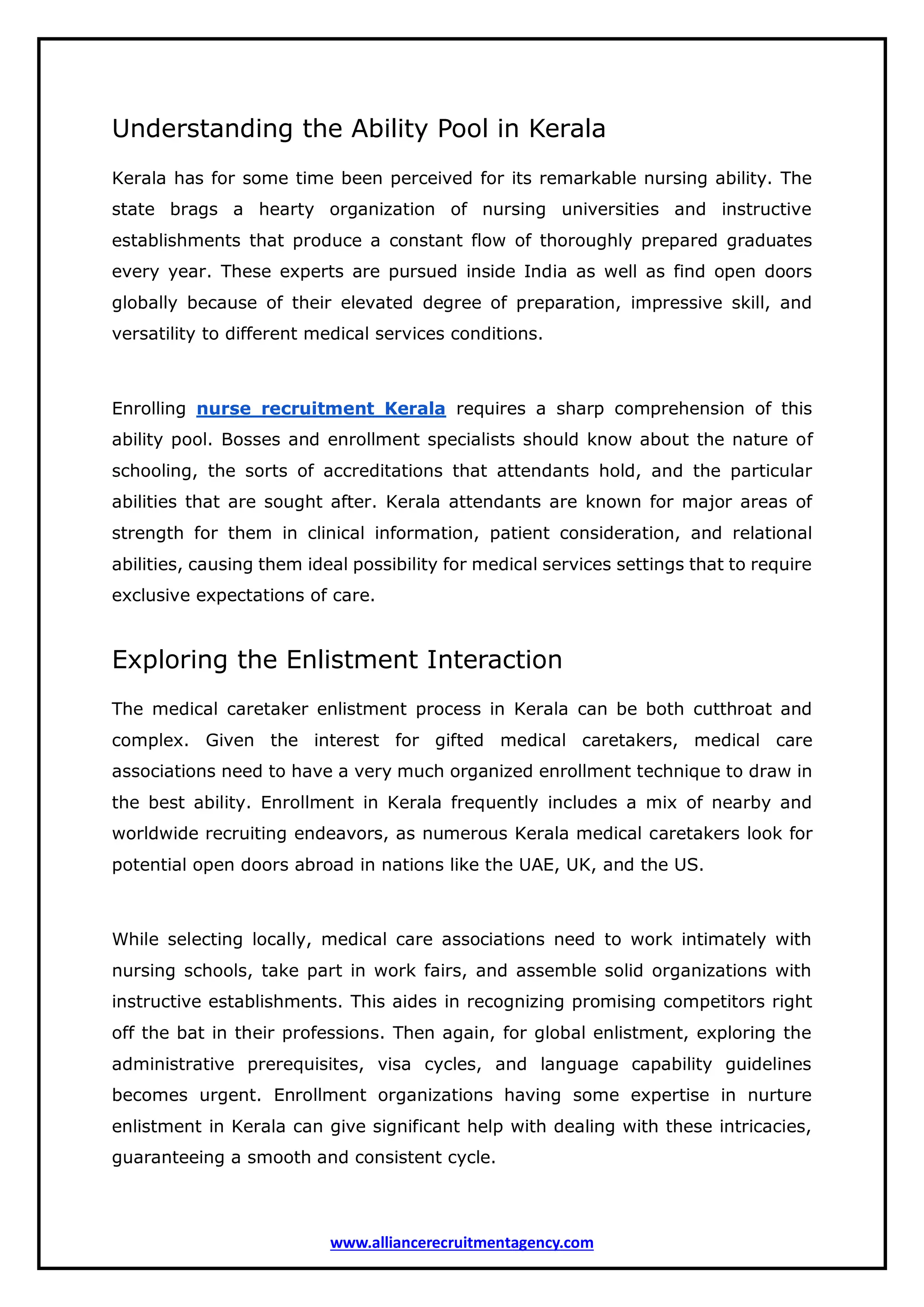 Essential Tips for Nurse Recruitment in Kerala | PDF