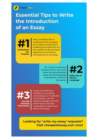 Essential Tips to Write the Introduction of an Essay | PDF