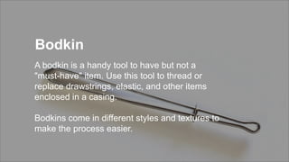 Essential tools and equipment in Dressmaking - TLE | PDF