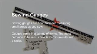 Essential tools and equipment in Dressmaking - TLE | PDF