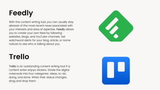 Content Writing Essentials: A Guide to Essential Tools | PDF