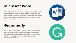 Content Writing Essentials: A Guide to Essential Tools | PDF