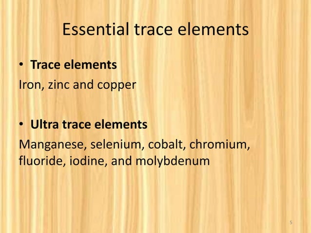 Essential trace elements | PPTX | Blood Disorders | Diseases and Conditions