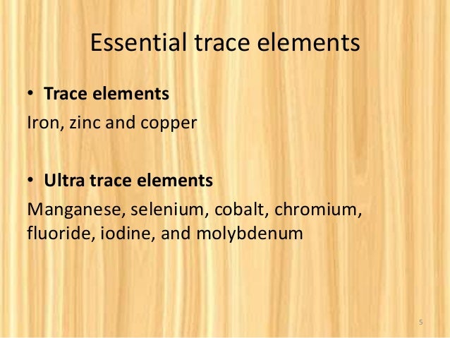 Essential trace elements