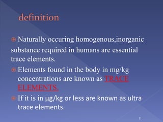 Essential trace elements | PPTX