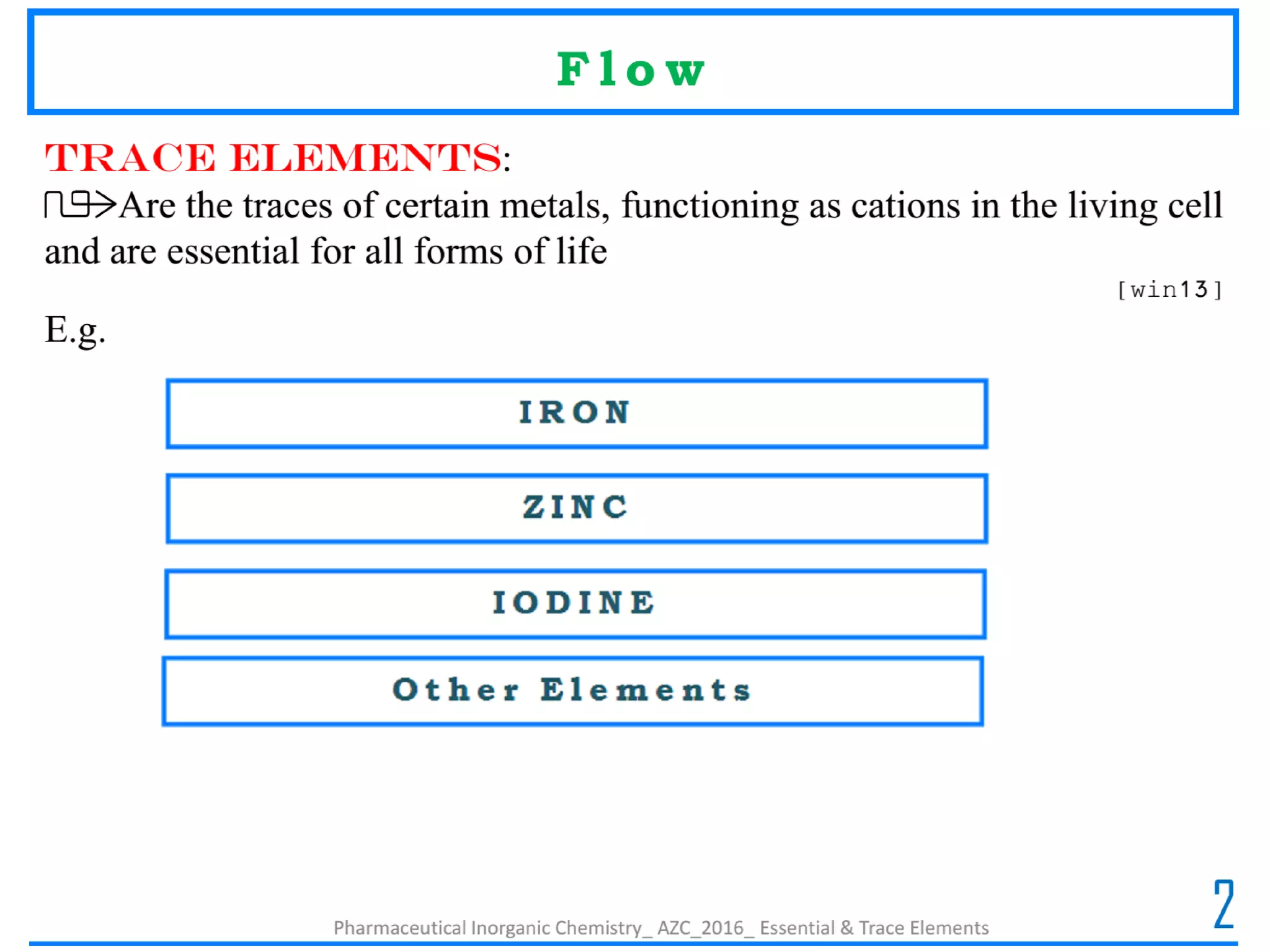 Essential & trace elements pharmaceutical inorganic chemistry b ...