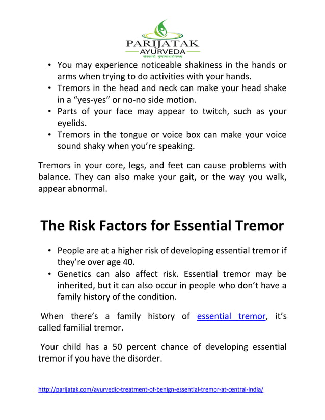 Benign Essential Tremor | PDF