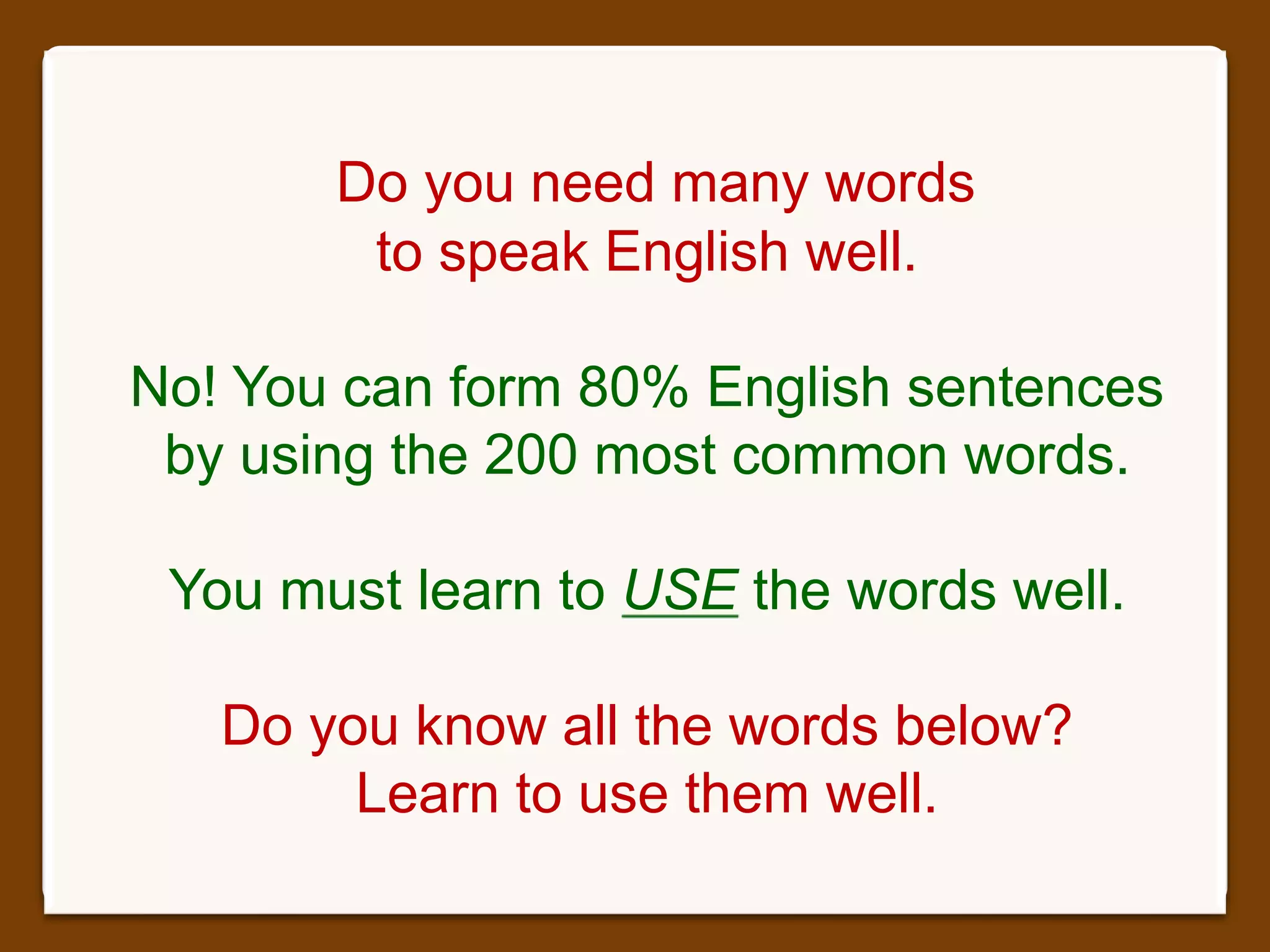 Essential vocabulary Everyone should know | PPTX