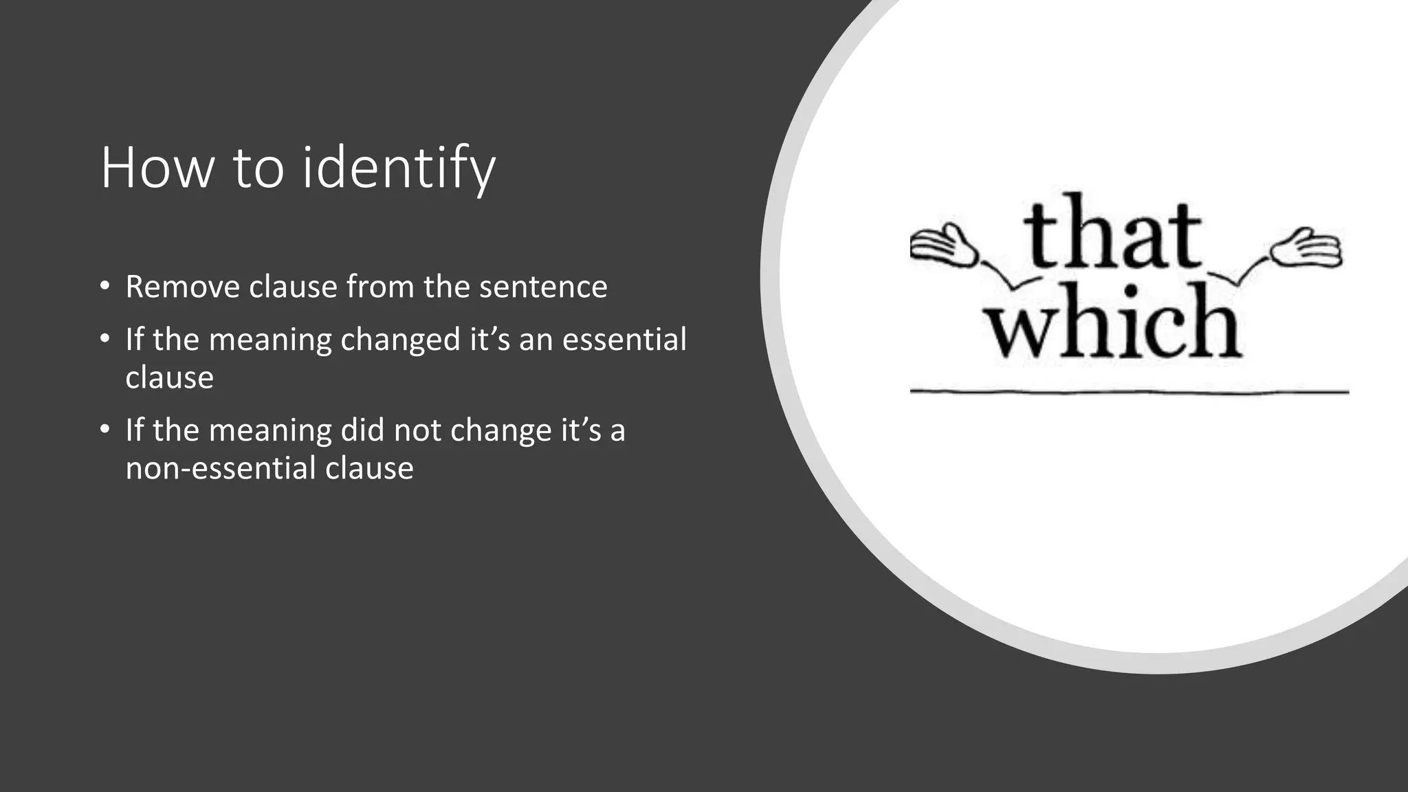Essential vs non essential clauses 2 | PPT Essential vs non essential clauses 2 | PPT