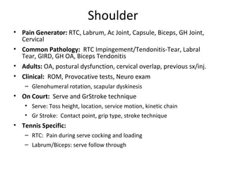 Tennis Injuries in the Adult Recreational Tennis Player | PPT