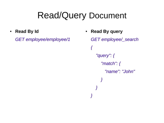Elasticsearch V/s Relational Database | PPT