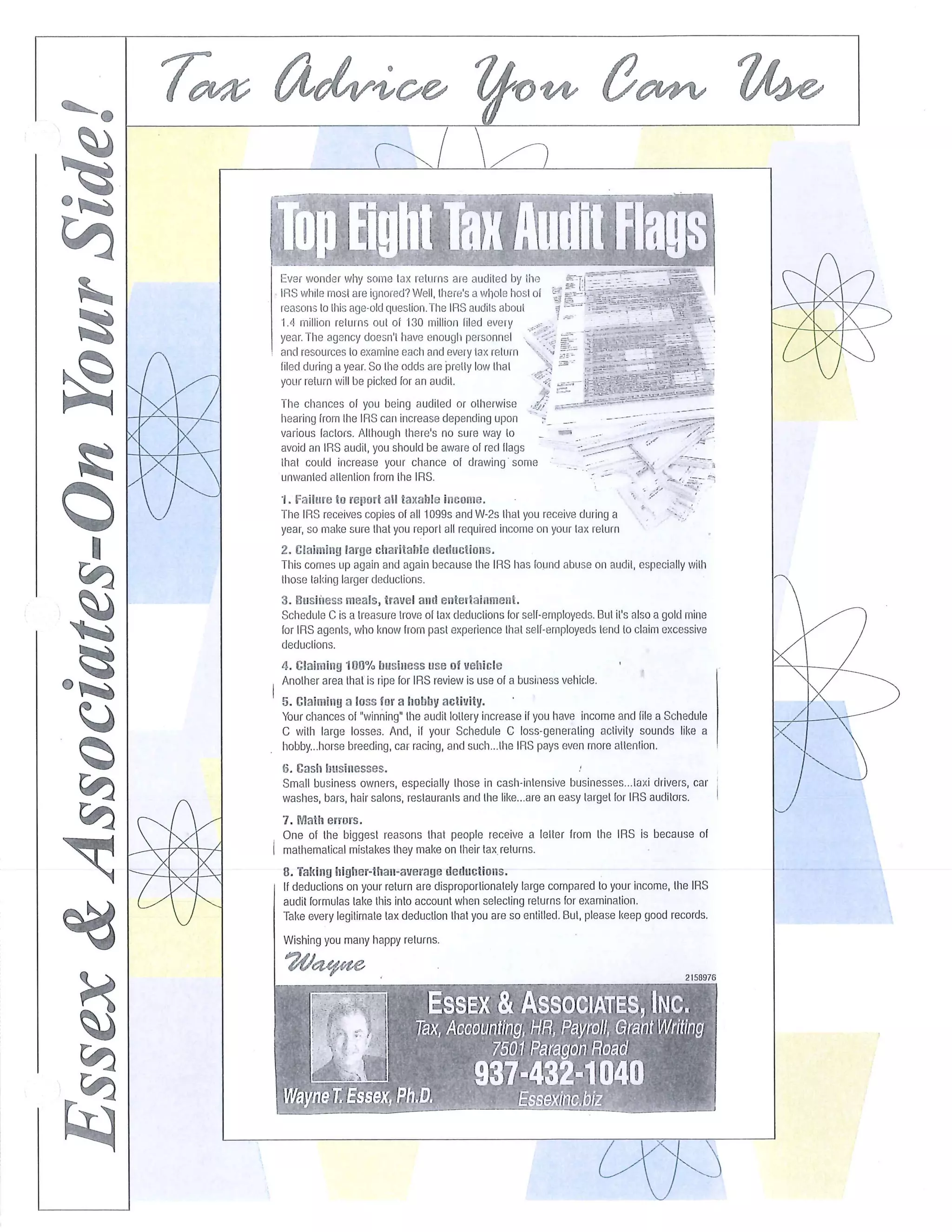 Top Eight Tax Audit Flags | PDF | Business Accounting & Finance | Business