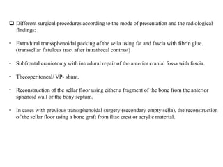 Empty sella syndrome | PPTX
