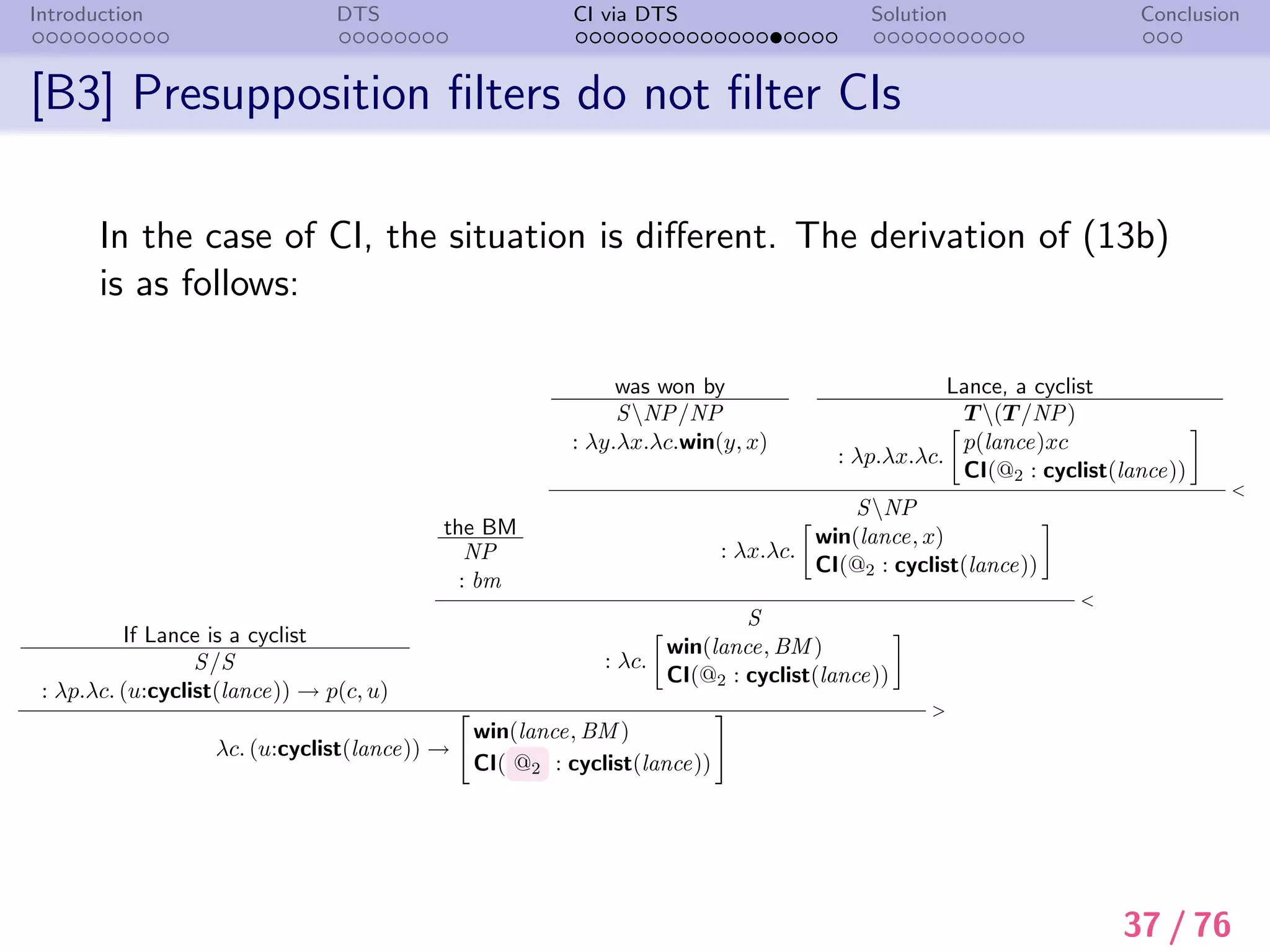 Conventional Implicature Via Dependent Type Semantics Ppt