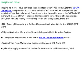 ES’ SOCRA CCRP Exam Study Guide: An Ultimate Resource for the SOCRA ...