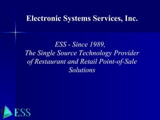 Ess Overview | PPT