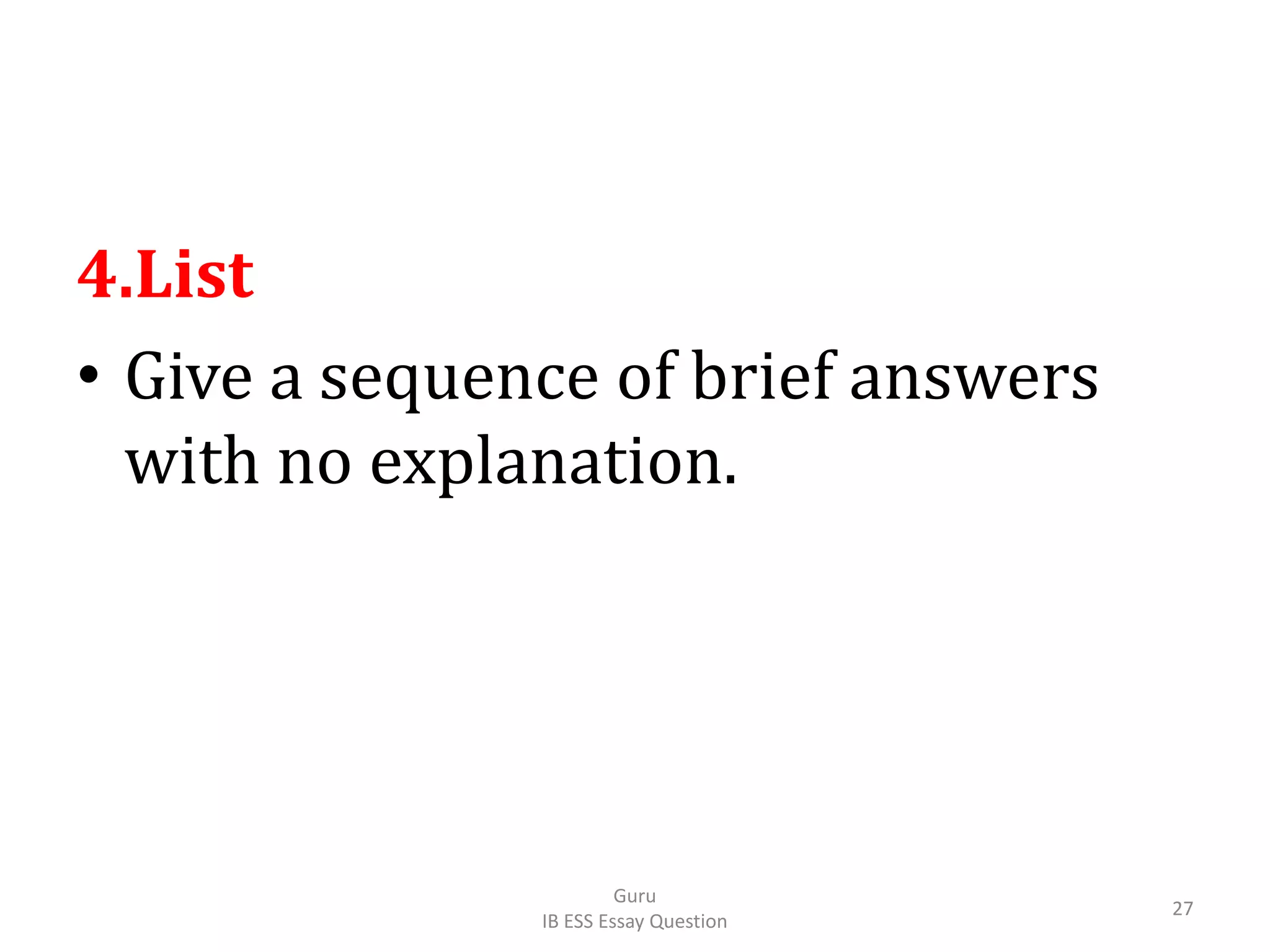 How to Write ESS Essay Questions in Paper 2-First Exam 2017 | PDF