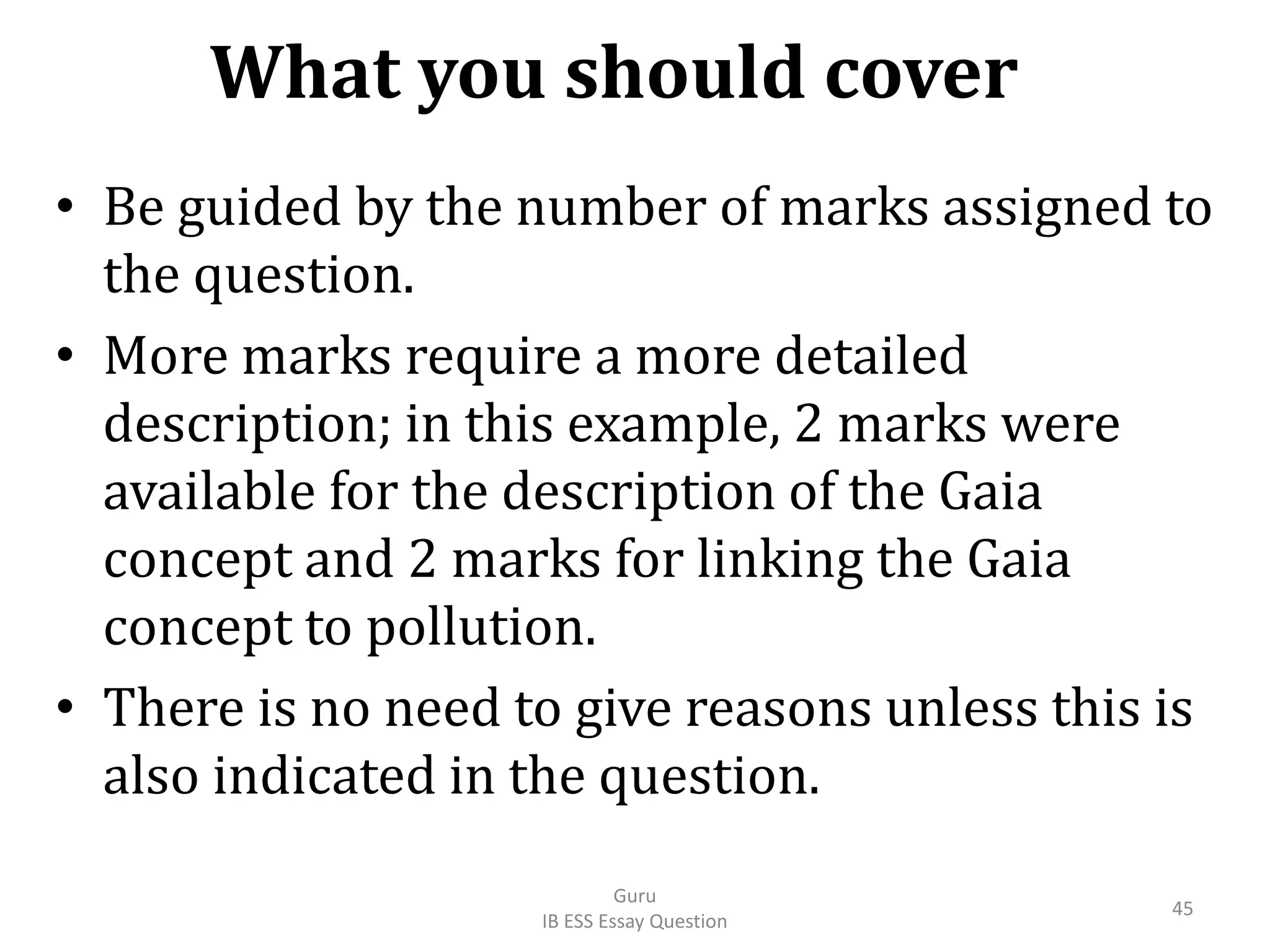How to Write ESS Essay Questions in Paper 2-First Exam 2017 | PDF