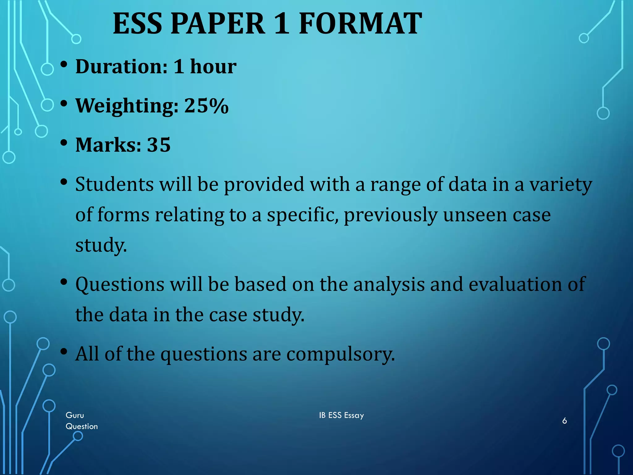 How to Write ESS Essay Questions in Paper 2-First Exam 2017 | PDF