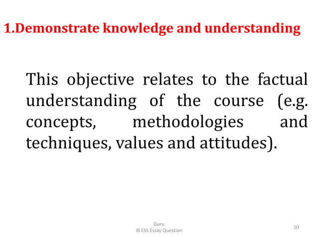 How to Write ESS Essay Questions in Paper 2-First Exam 2017 | PDF